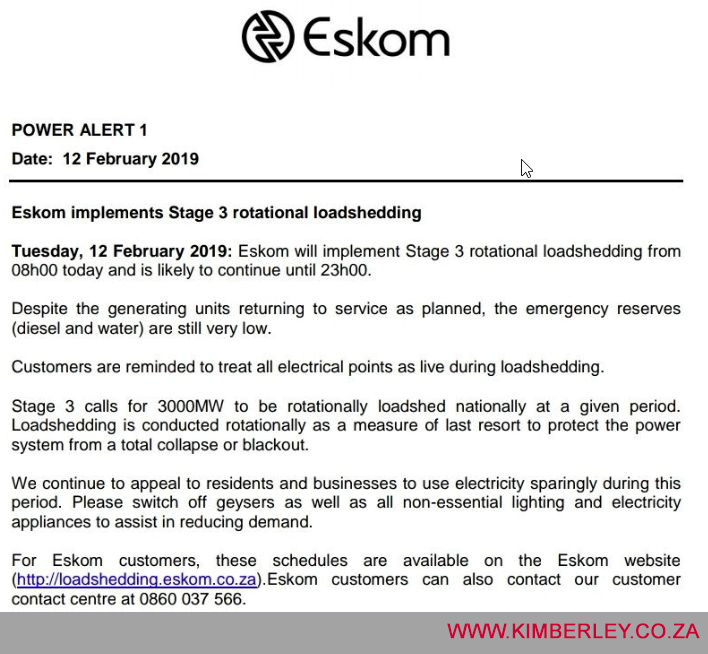 Eskom_Loadshedding_Notice-20190212-065950-b – Kimberley City Info